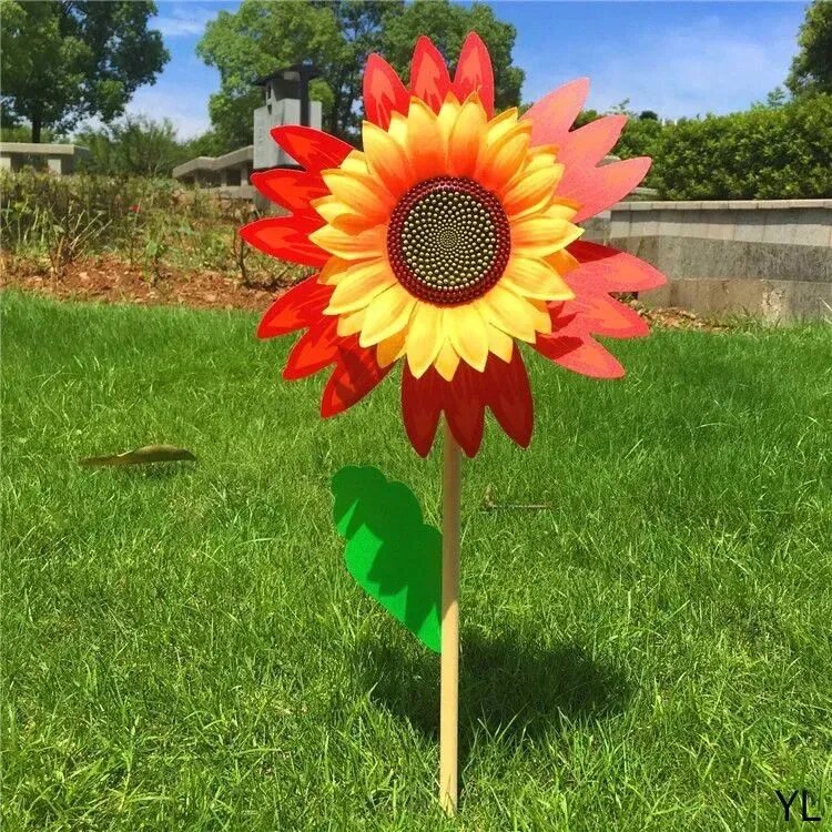 Красочная ветряная мельница подсолнечника