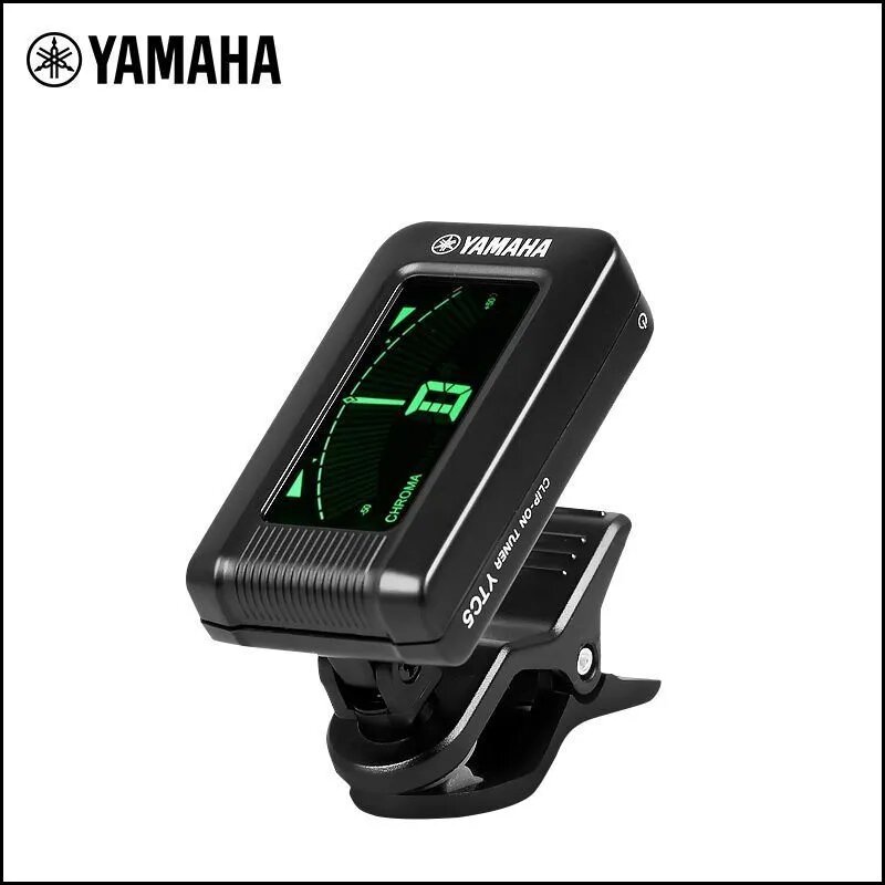 Гитарный тюнер Yamaha YTC5 черный, для акустической гитары, бас-гитары, укулеле