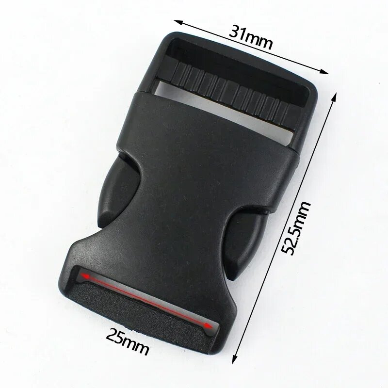 Meetee Пластиковые пряжки 10-50 мм Черный, Black-25mm