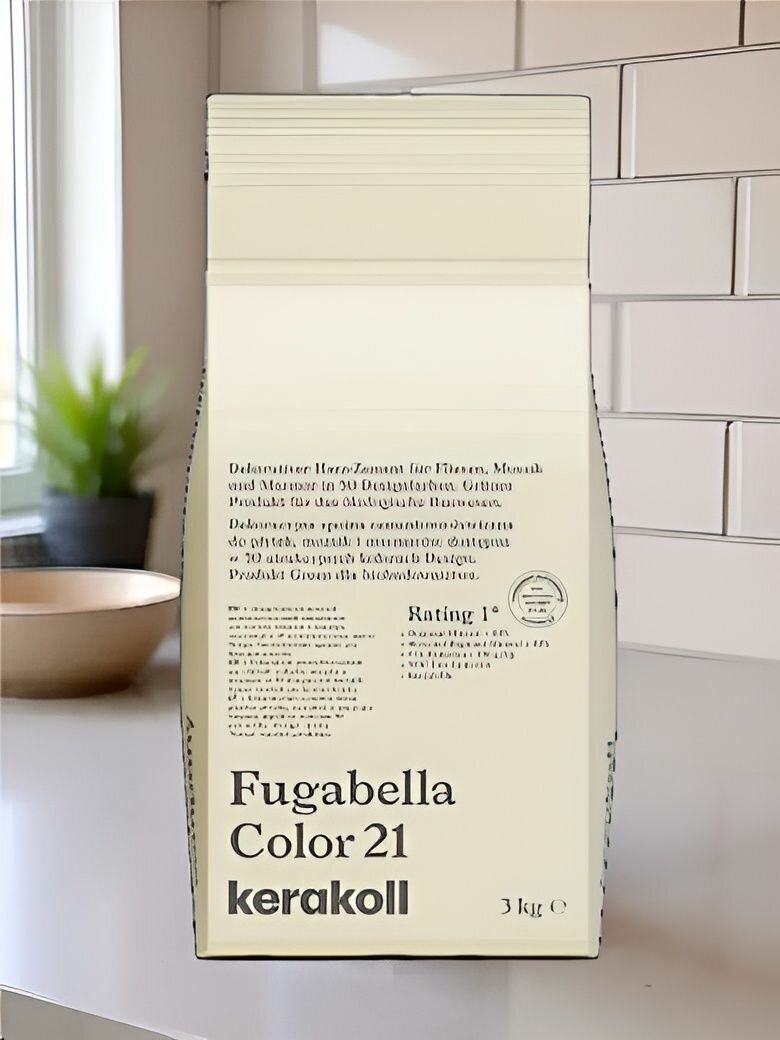 Затирка для плитки полимерцементная №21 Kerakoll Fugabella Color 0-20 3кг