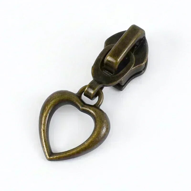 Металлические ползунки на молнии Meetee бронзовые KY075-Bronze, 10Pcs