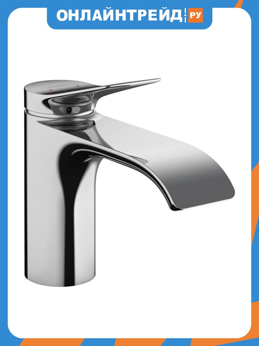 Смеситель для раковины Hansgrohe Vivenis 80 со сливным гарнитуром, хром