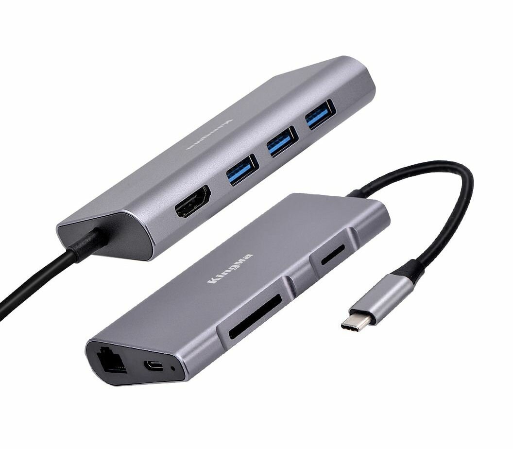 Карт-ридер Kingma BMU013, хаб 8 в 1, USB Type-C