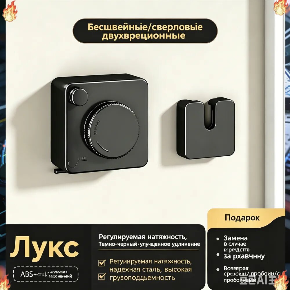 Аксессуары для сушилки белья настенная, 9 см х 9 см х 4 см, 2 шт