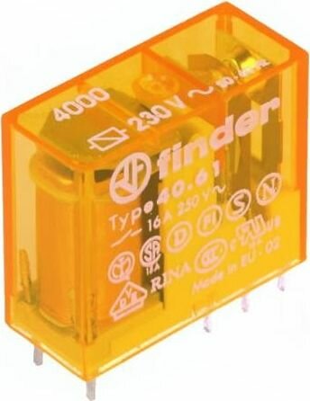 FINDER 40.61.8.230.4000 Реле электромагнитное; SPDT; Uобмотки: 230ВAC; Iконтакт. макс: 30А, 1шт