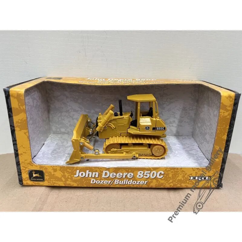 850C - модель бульдозера-погрузчика John Deere из легкого сплава, ERTL, масштаб 1:50