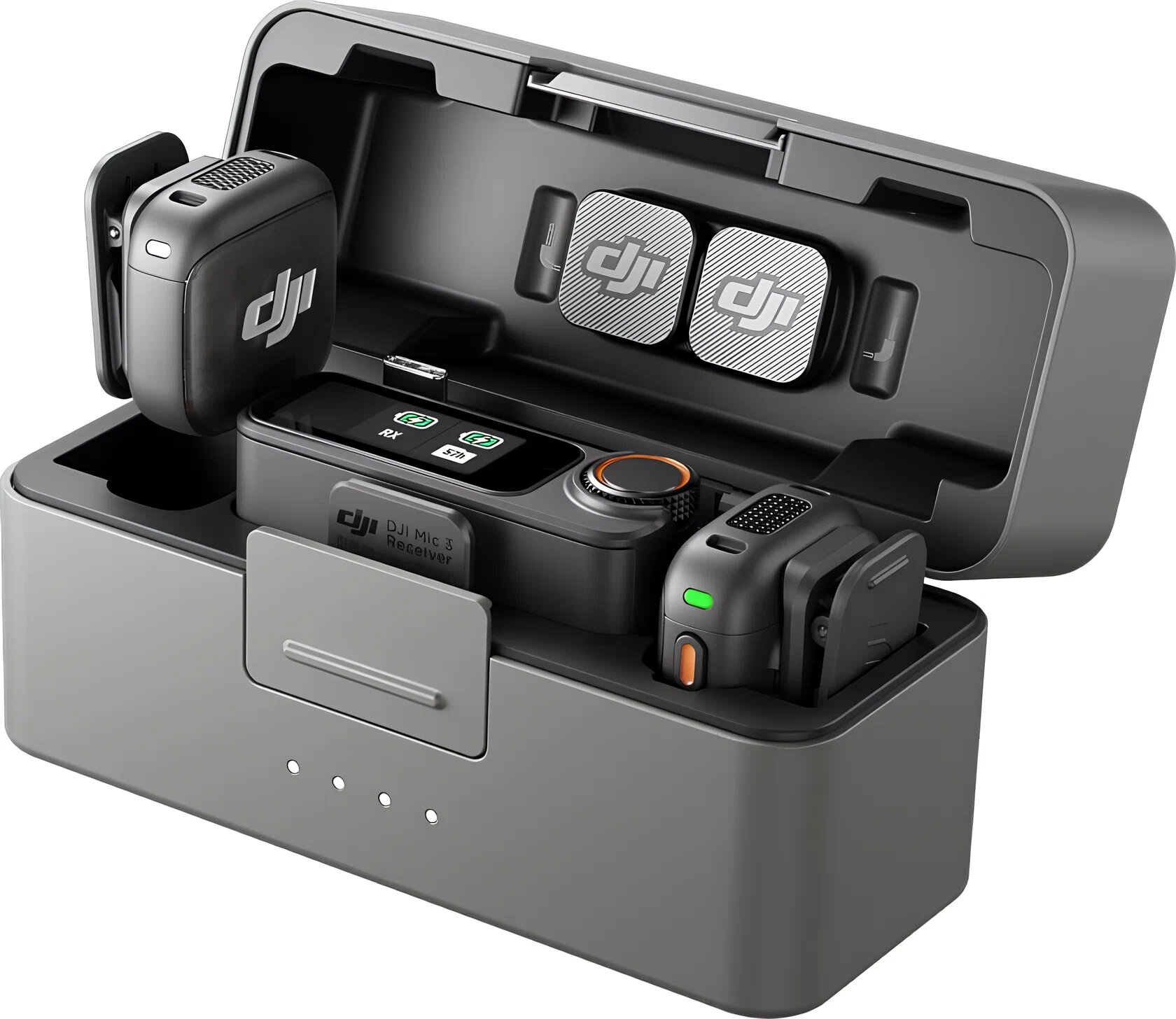 Беспроводной петличный микрофон DJI Mic 3 (2 TX + 1 RX + Charging Case) Черный