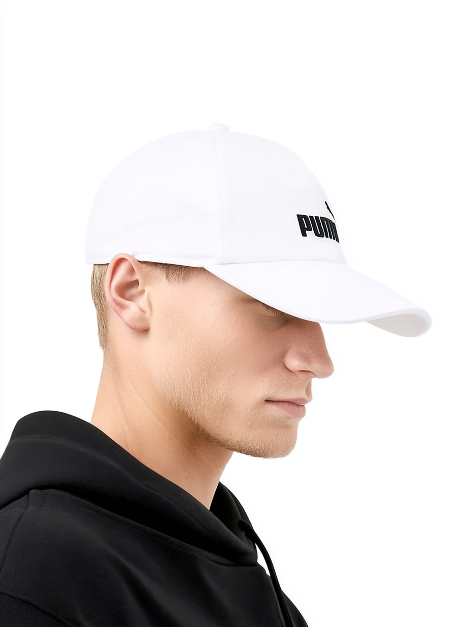 Бейсболка PUMA ESS No.1 Logo Baseball Cap для мужчин, размер L, белый — фото 1