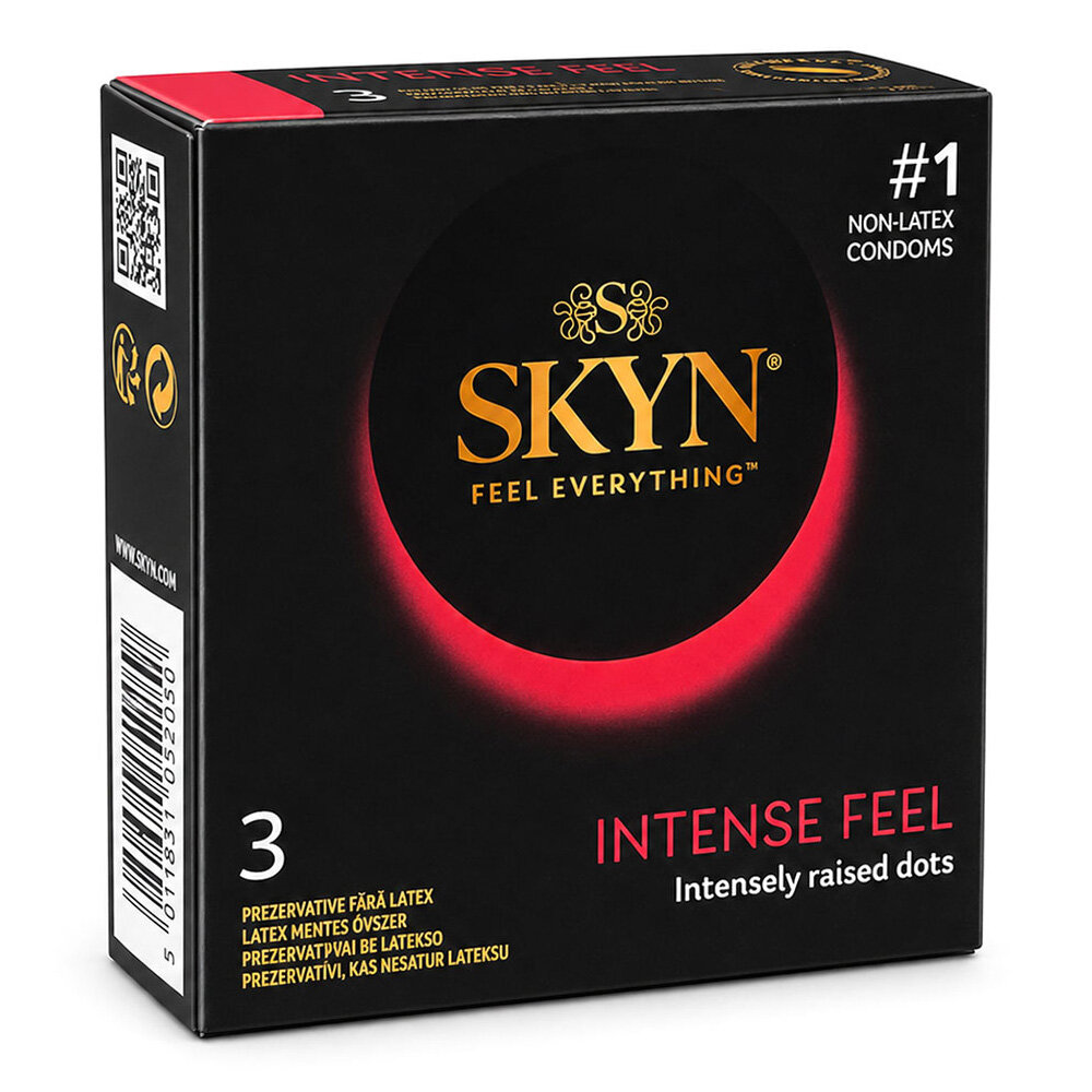Безлатексные презервативы с точечной структурой Skyn Intense Feel, 3 шт.