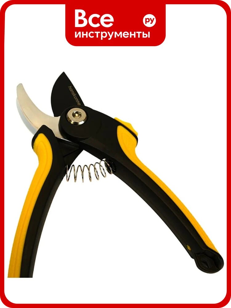 Секатор Hanskonner HK3012-07-22, сталь, тефлоновое покрытие, 180мм
