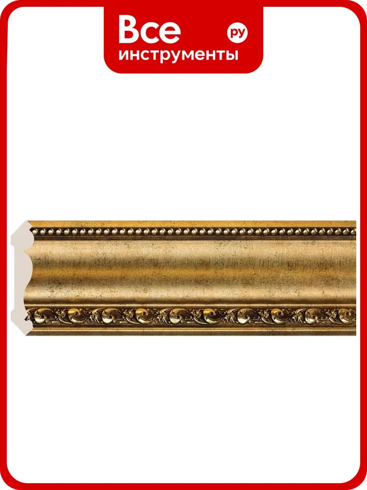 Карниз Cosca Decor 154-552 интерьерный багет, 107 мм, античное золото СПБ016628