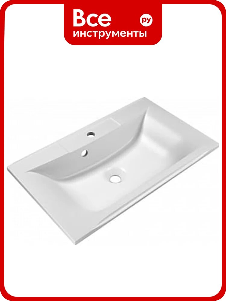 Раковина BelBagno BB750/450-LV-MR-PR, белый литьевой мрамор, прямоугольная форма, для монтажа на тумбу