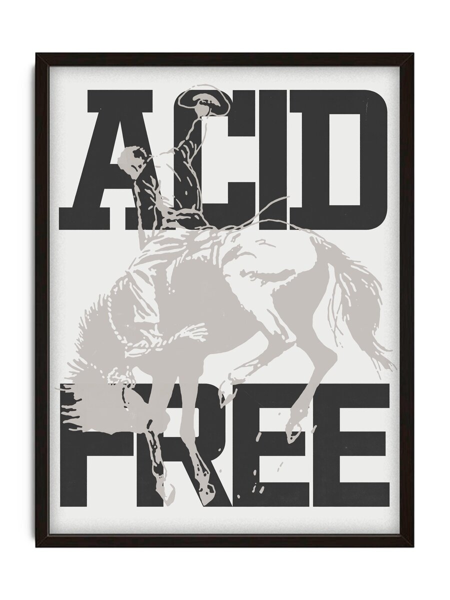 Интерьерный постер "ACID FREE" в стиле pinterest, формат 30x40 см