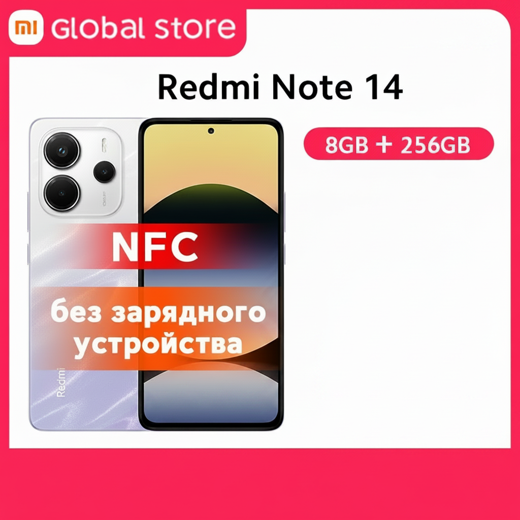Смартфон Xiaomi Redmi Note 14 4G, 8/256ГБ, global