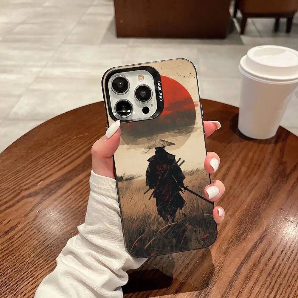 Чехол для телефона с аниме-самураем для iPhone 16 15 14 13 12 11 17 Pro Черный, z3, For iPhone 13
