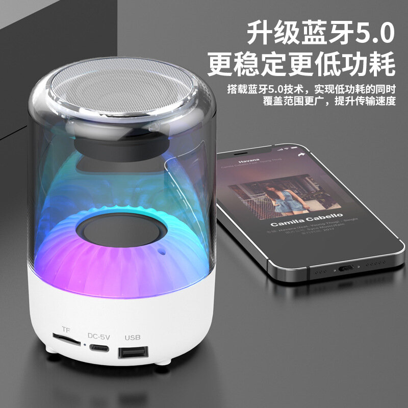Bluetooth-колонка A23 с картой памяти, мощный бас и высококачественный звук для домашнего использования, белая
