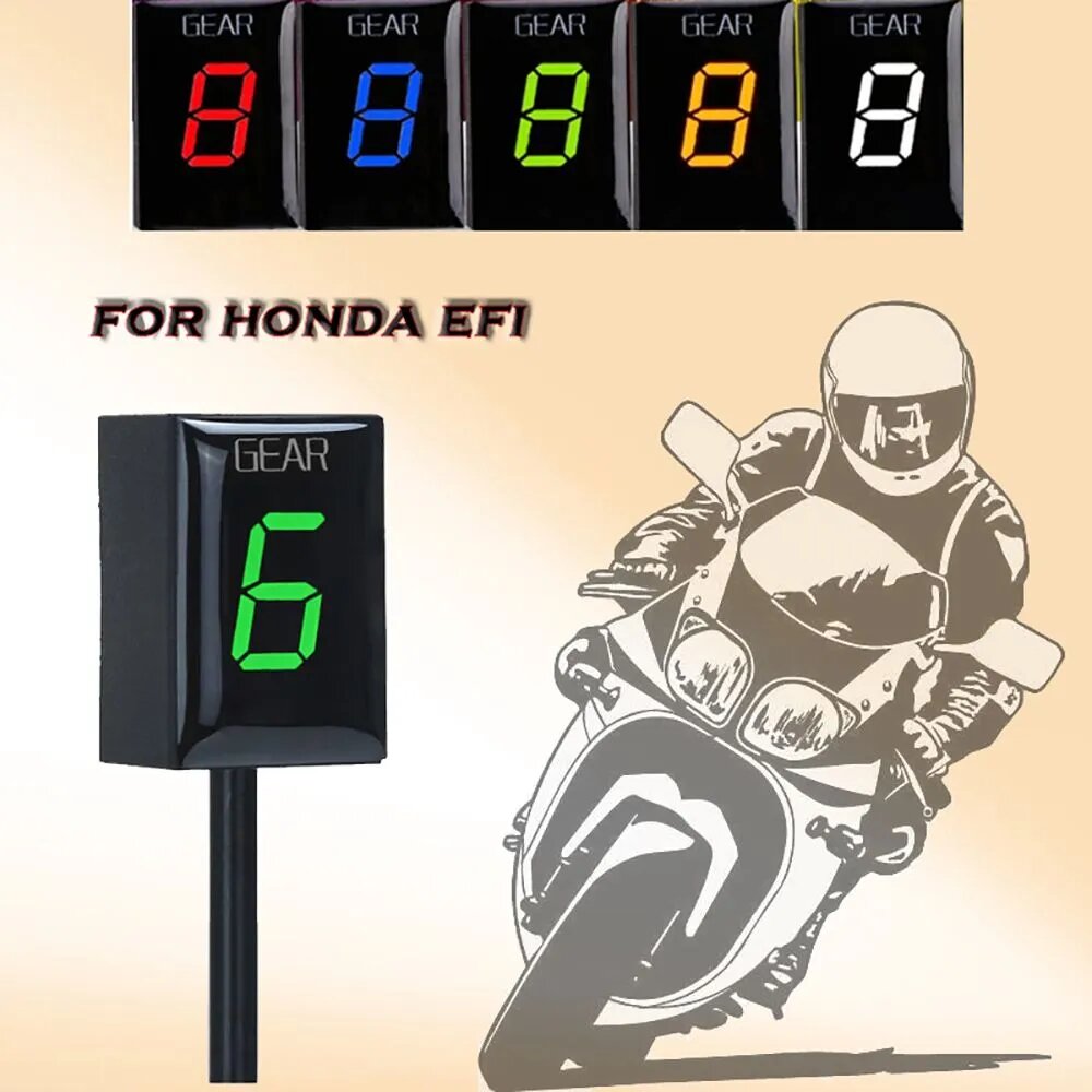 Для Honda CBR 600 RR CB500X CBR600RR CBR1000RR CB600F Hornet CB650F CBR650F CB650F Индикатор переключения передач мотоцикла Измеритель скорости , зеленый