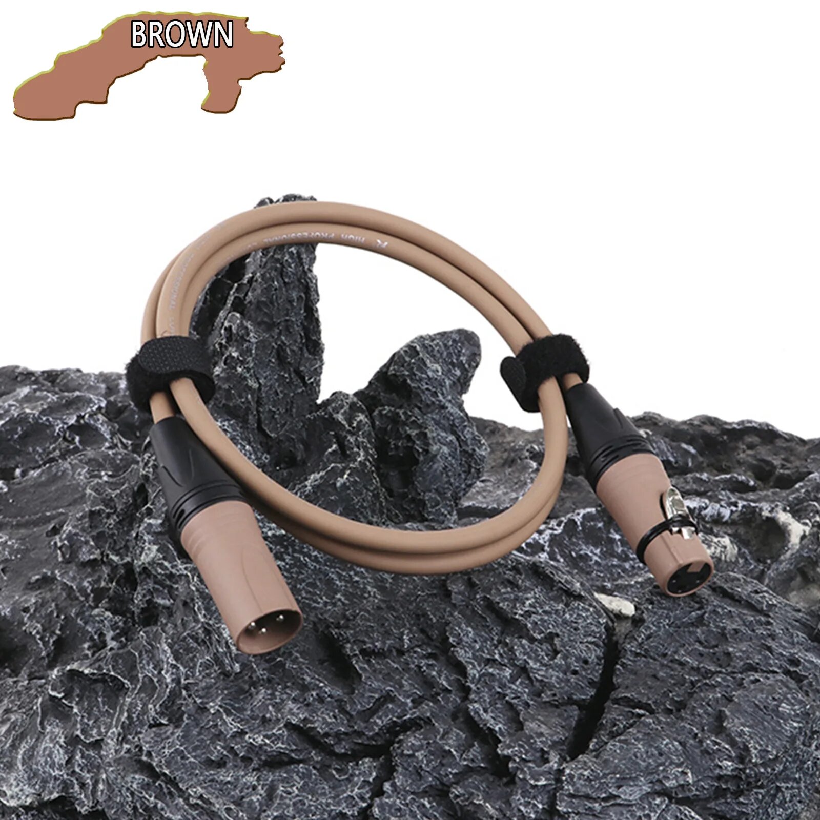 XLR удлинитель Cannon 3-контактный Brown-Black Tail, 5M