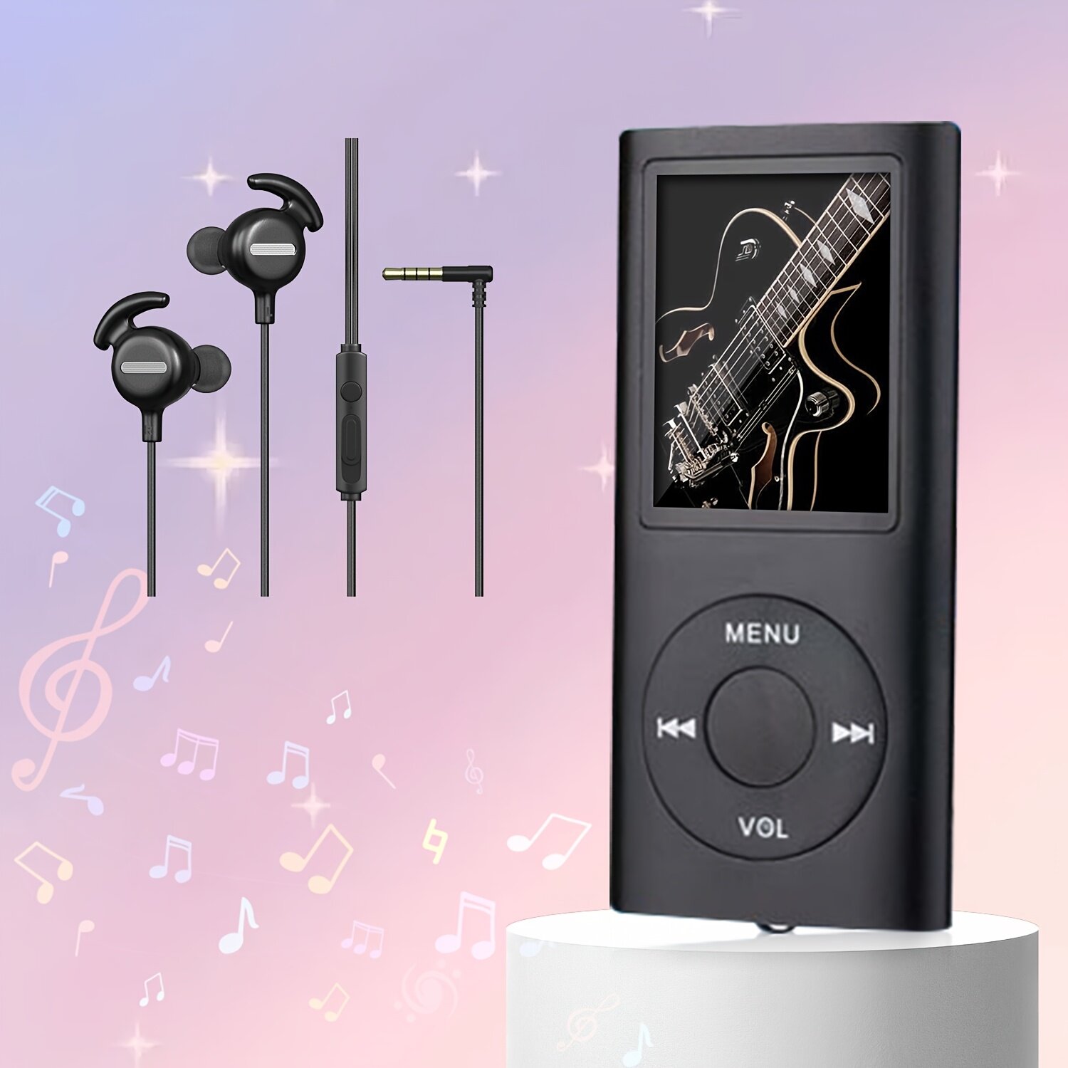 MP3/MP4 плеер 4-го поколения, черный, поддержка музыки, видео, фото и электронных книг, с наушниками и кабелем для данных, портативный для спорта и путешествий