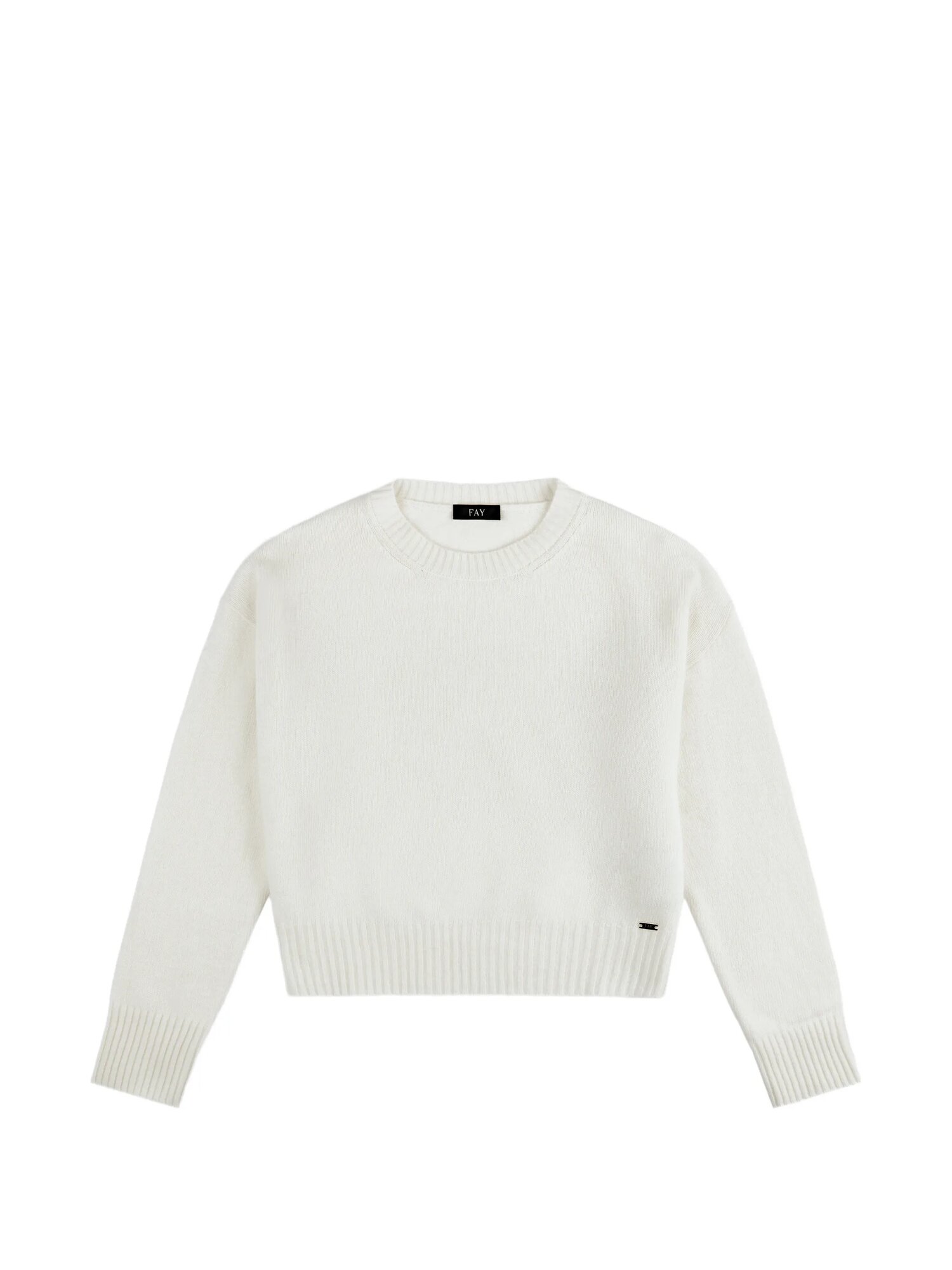 Свитер FAY Logo-plaque crew-neck sweater