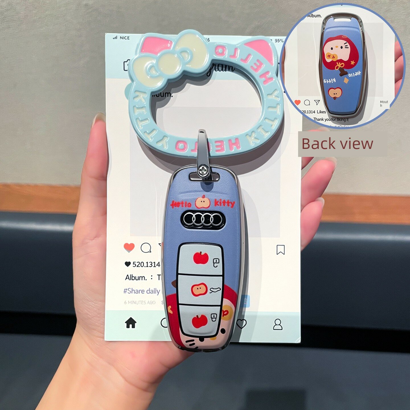 Держатель для ключа Audi с дизайном Apple KT Cat и аксессуарами в виде кольца KT Cat