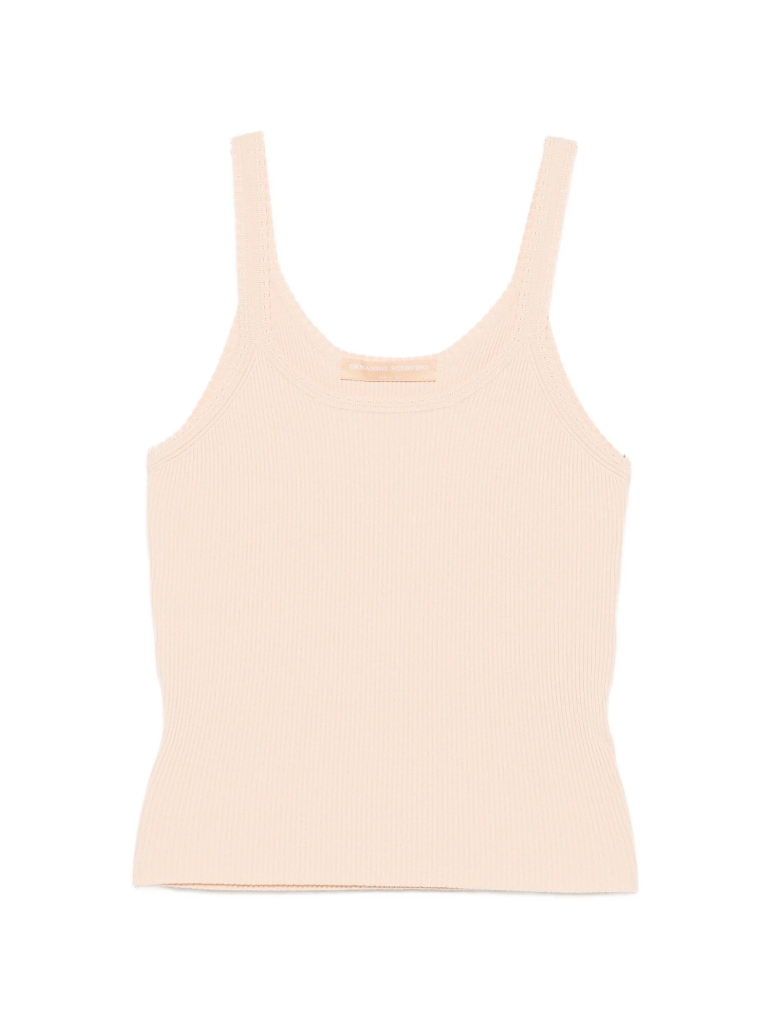 Топ Ribbed-knit scoop-neck top