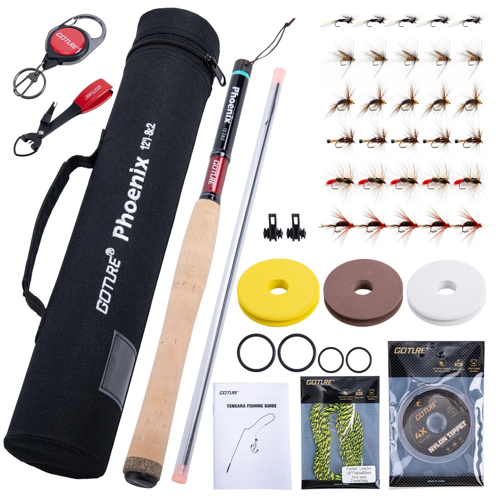 Goture Phoenix Tenkara удилище 3.6м, Set1