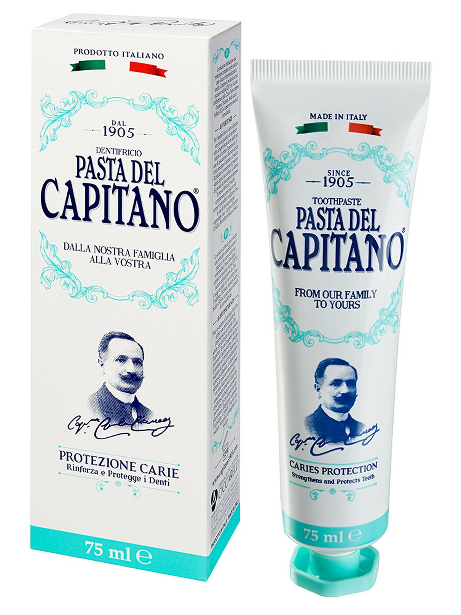 PASTA DEL CAPITANO 1905 зубная паста полная защита от кариеса 75МЛ
