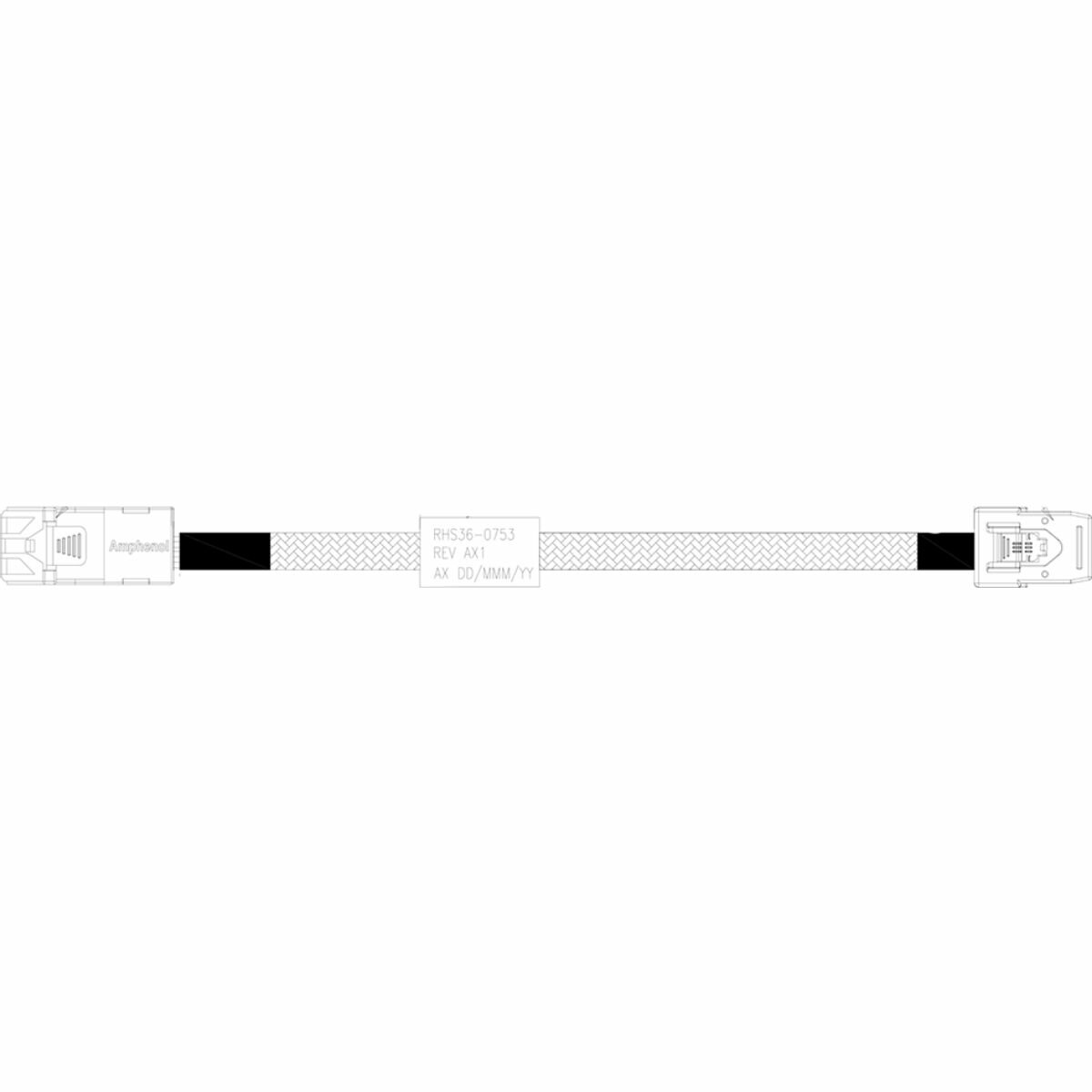 Кабель Future Technologies FT-SFP+-CabP-AWG24-5, Кабель DAC Copper cable, 10G, SFP+ -to- SFP+, 24AWG витая пара, 5M