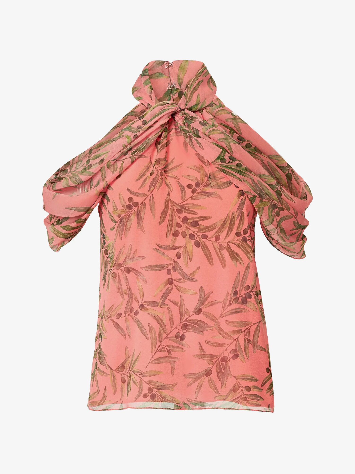 Топ Olive branch-print halterneck top
