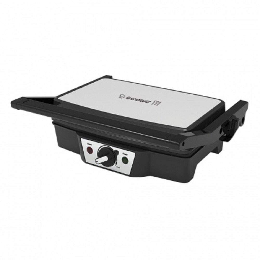 Электрический пресс гриль ENDEVER Grillmaster-120, 2000 Вт, 2 режима, серебристо-черный