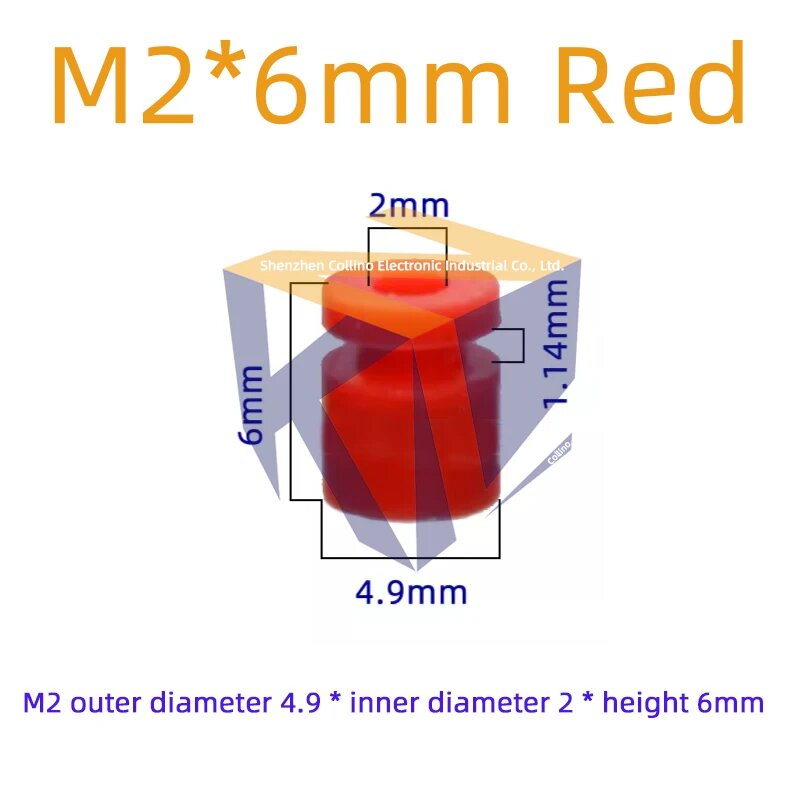 10 шт. амортизирующих колонок M2 M3 для дронов M2 6mm Red