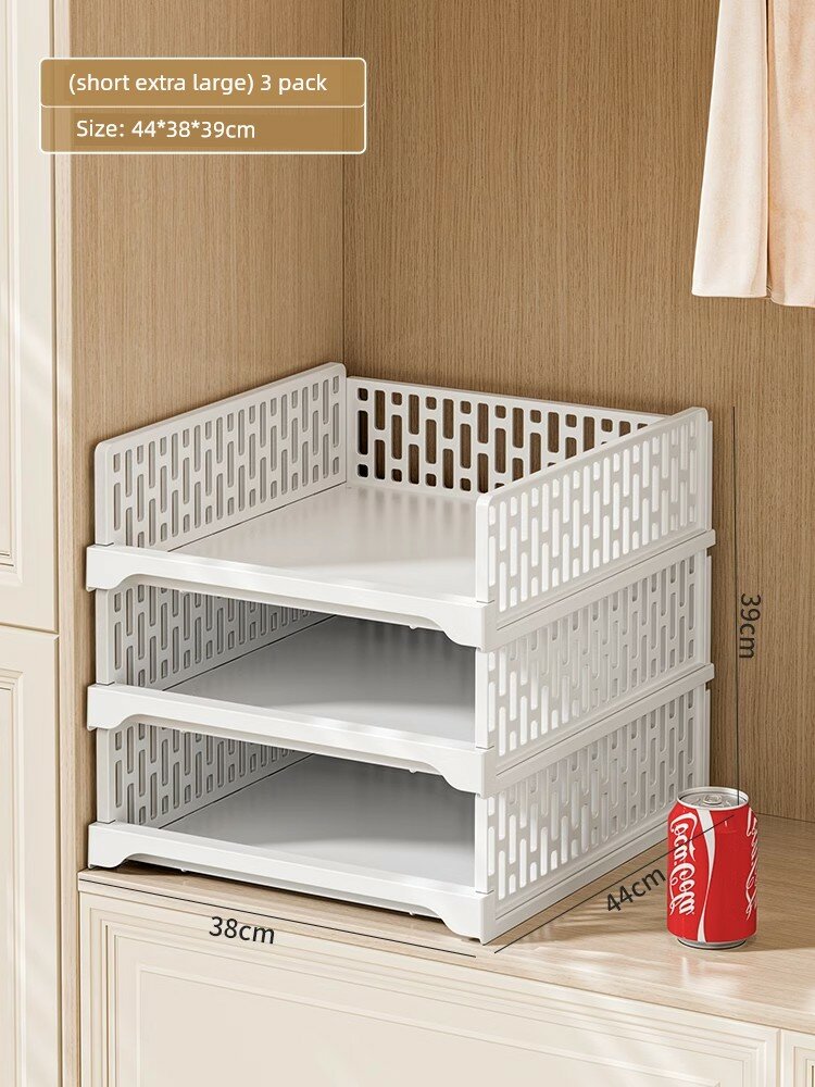 Пластиковая стойка для гардероба - Экстра-большая, комплект 3 шт, 44x38x39 см компактное решение