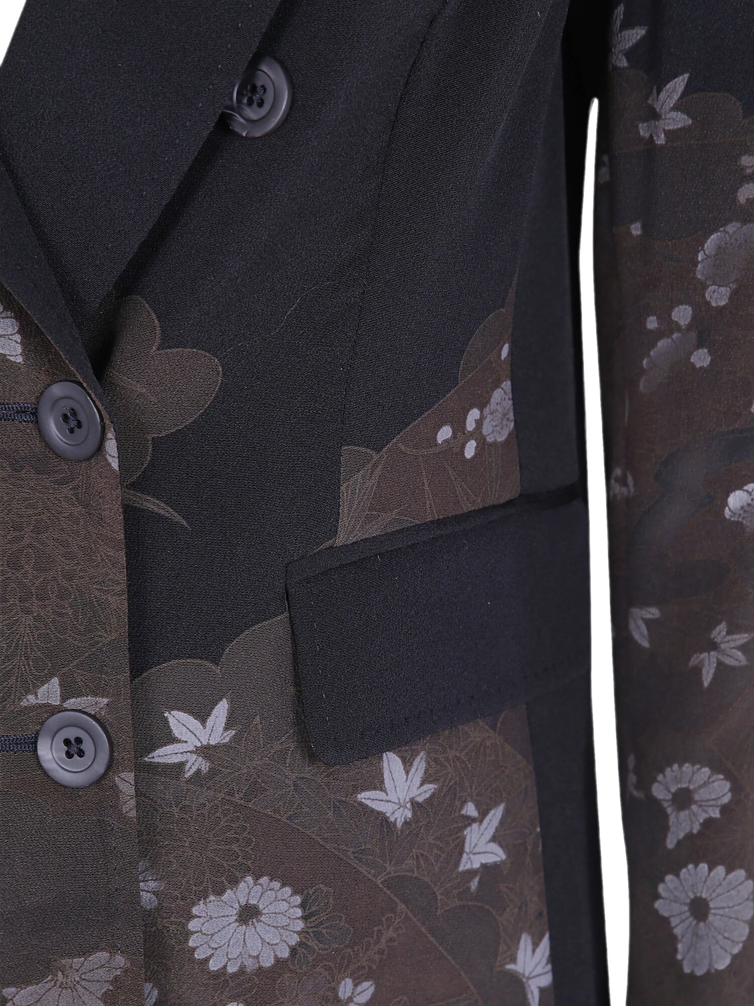 Пиджак IBRIGU Floral-print double-breasted blazer, размер 42, черный — фото 1