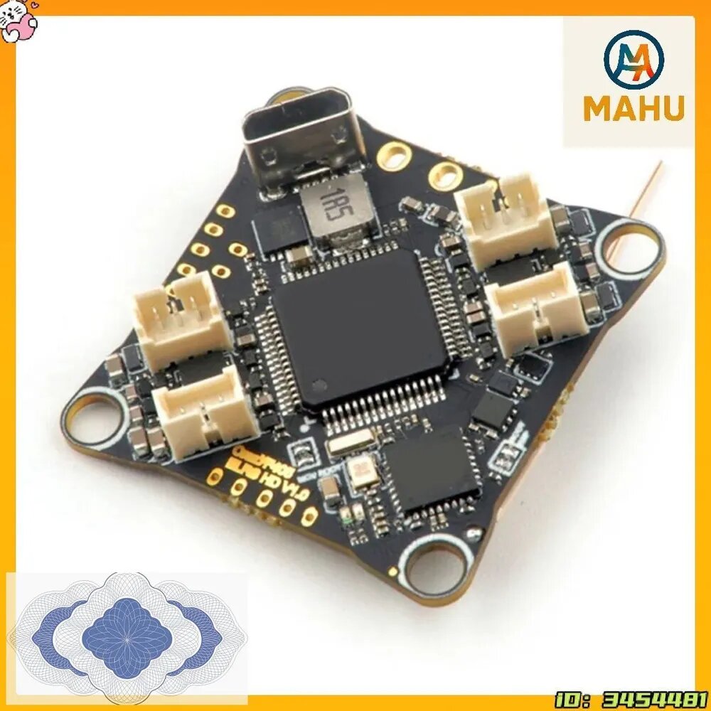 Эксклюзивный контроллер CrazyF405HD ELRS 12S AIO с интегрированным UART ELRS приемником и 12A BLS ESC для цифровых дронов Mobula8, Tinywhoop, Cinewhoop, Toothpick