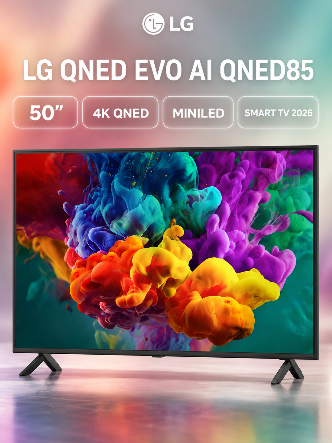 Телевизор LG 50" 50QNED85B6A. ARUG, 4K Ultra HD , Smart TV, черный