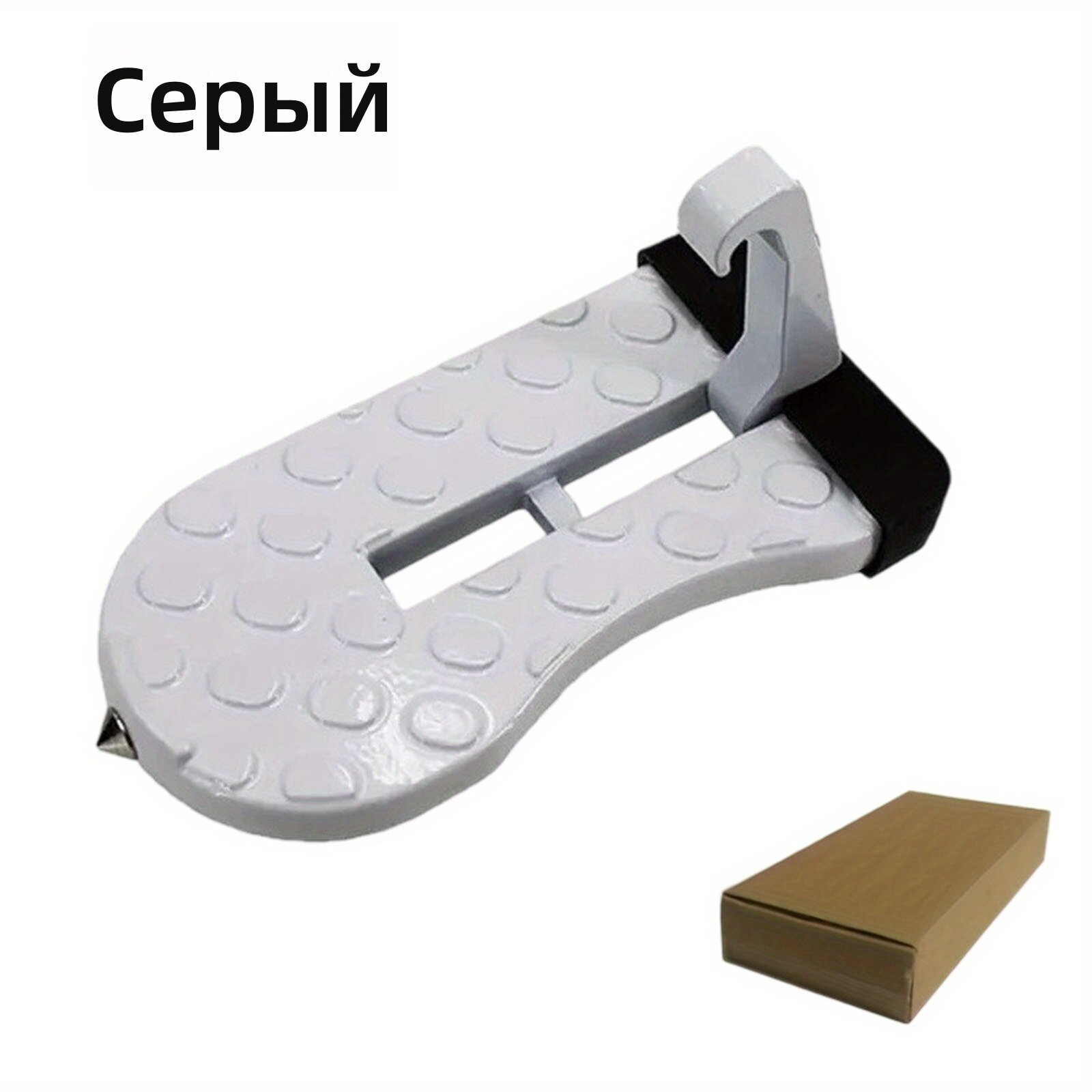 Складная автомобильная подножка-лестница с нескользящим покрытием, алюминиевая конструкция, для внедорожников, грузовиков и легковых автомобилей, цвет: серый