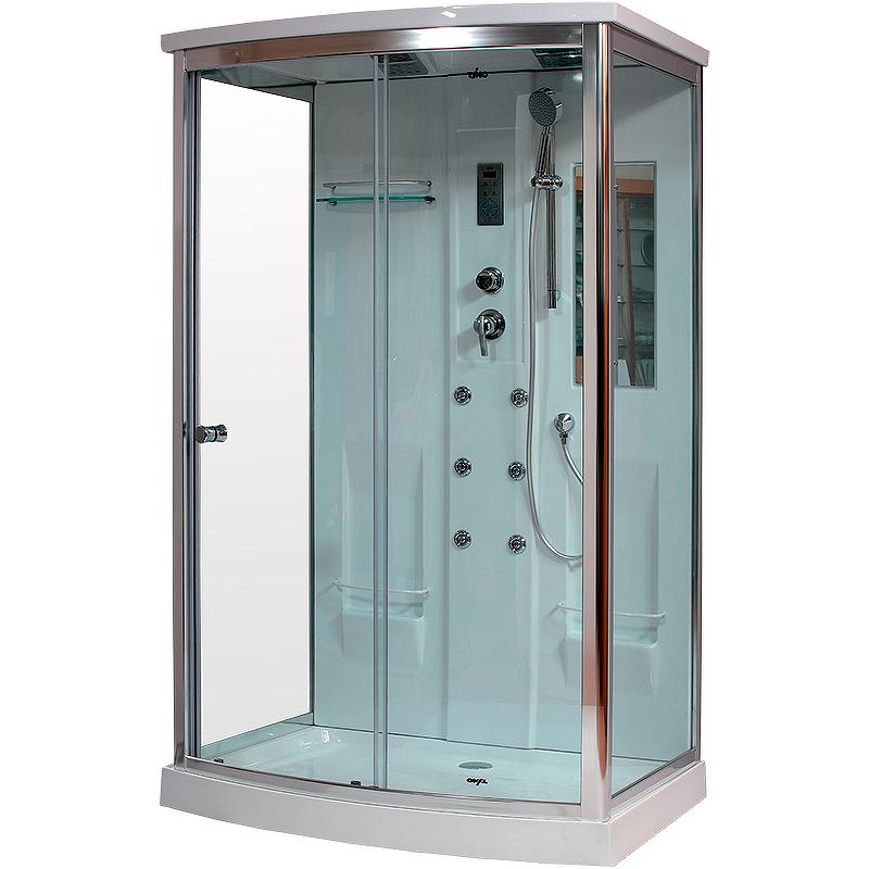 Душевая кабина Timo Lux 120x90 T-7715 профиль хром, с гидромассажом