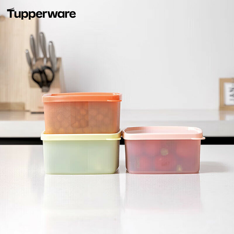 Tupperware контейнеры для хранения в холодильнике 400мл*3 герметичные ящики для овощей и фруктов без запаха