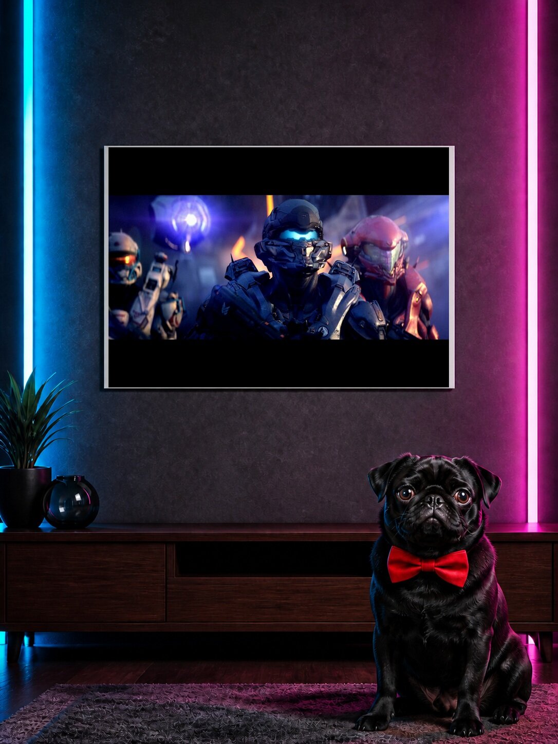 Плакат Halo Эстетика — выразительная игровая эстетика A3