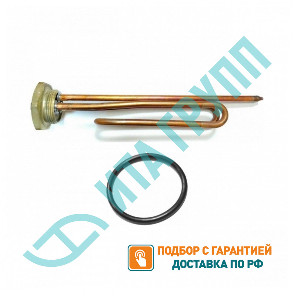 Комплект ТЭН 3кВт (3000Вт) RCT, резьбовой 42мм для Ariston, De Luxe, Real, Thermex, под анод М6 + прокладка, 30260K