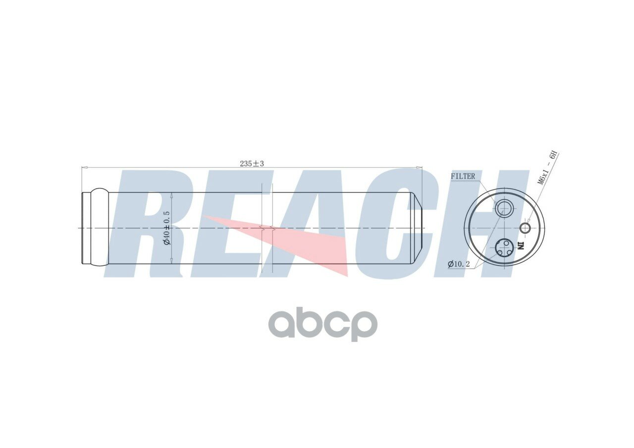Осушитель PEUGEOT 4007 07- REACH арт. 1.71.12122