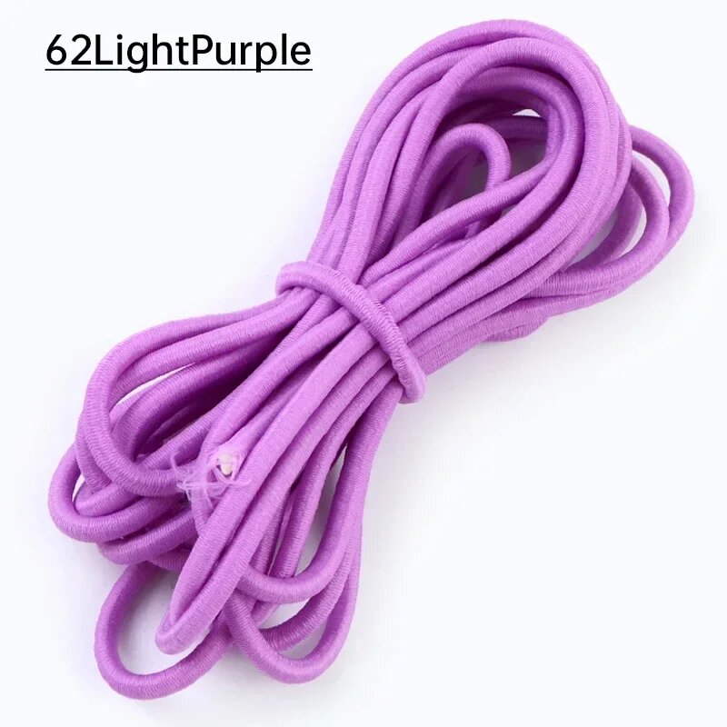 Эластичный шнур Meetee 5 мм, разноцветный Фиолетовый, 62LightPurple, 20Meters