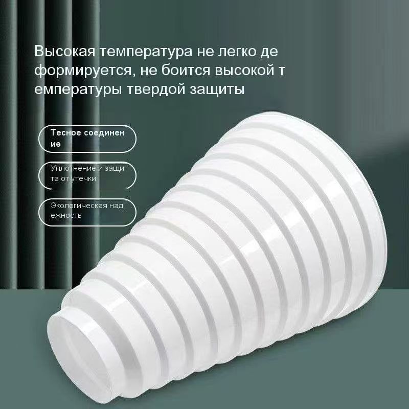 Переходник соединитель круглых воздуховодов пластиковый универсальный 200/190/180/170/160/150/125 мм для вентиляции