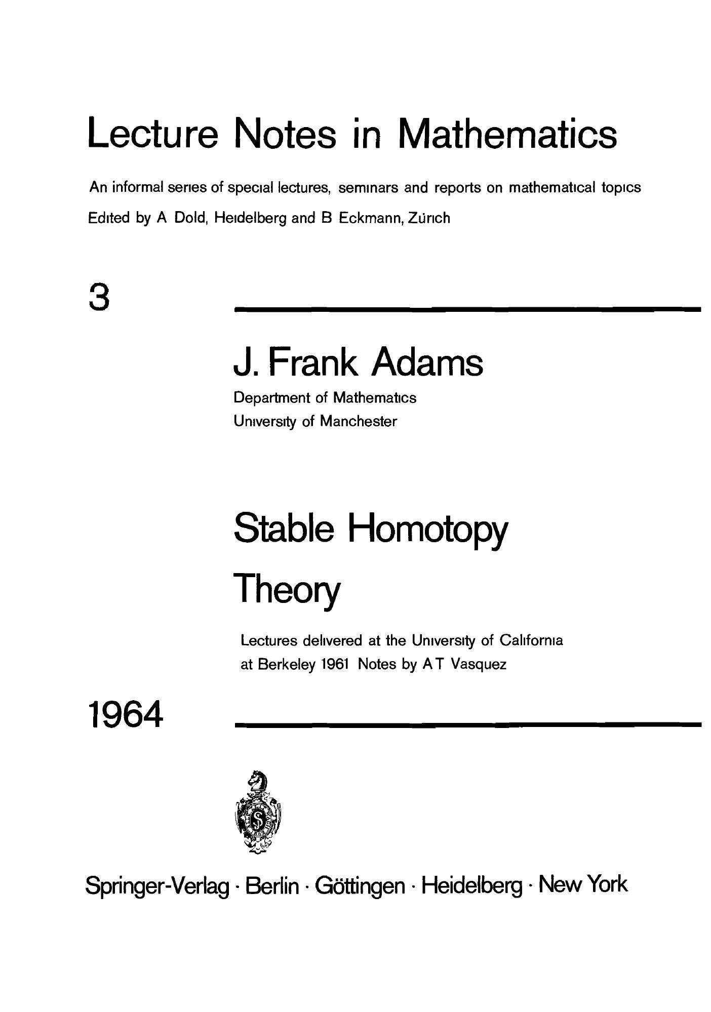 Stable Homotopy Theory — фото 1