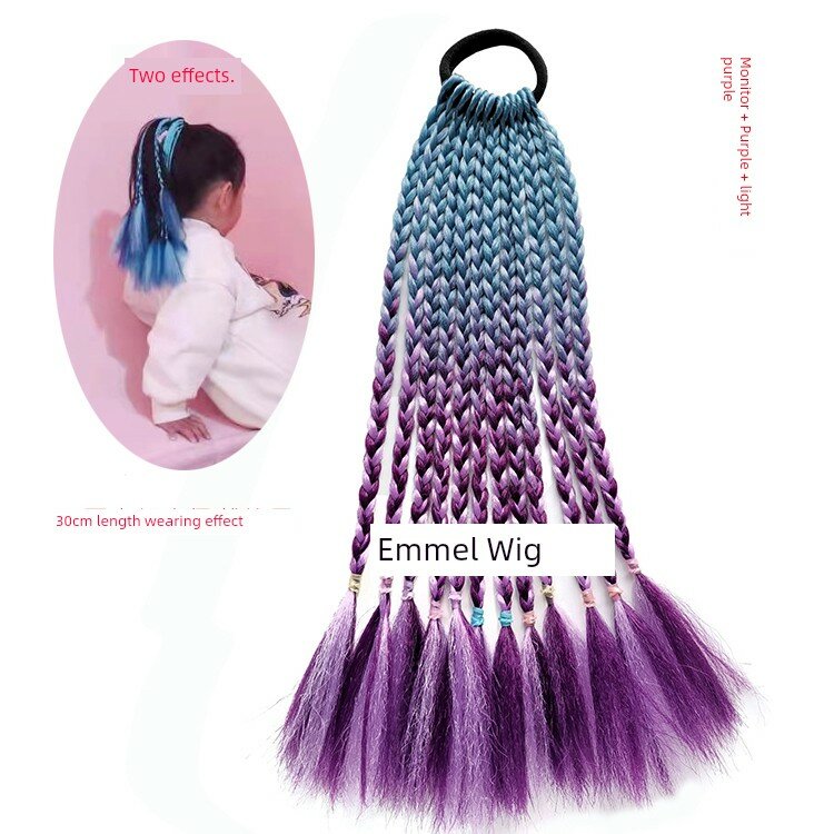 Синие, фиолетовые и светло-фиолетовые косички из высокотемпературного шелка, комплект из 12 штук, длина 30 см для