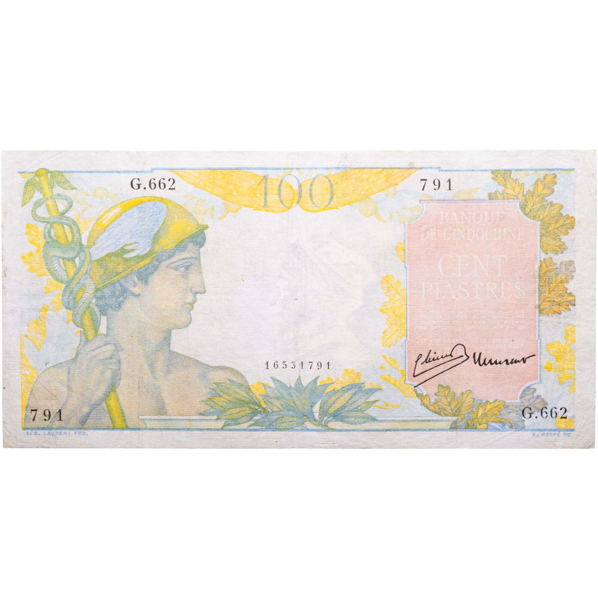 Французский Индокитай 100 пиастров 1947-1954