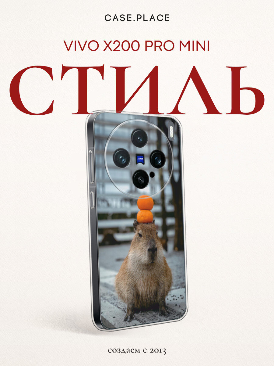 Чехол на Vivo X200 Pro mini / Виво X200 Про мини с принтом Капибара медитирует