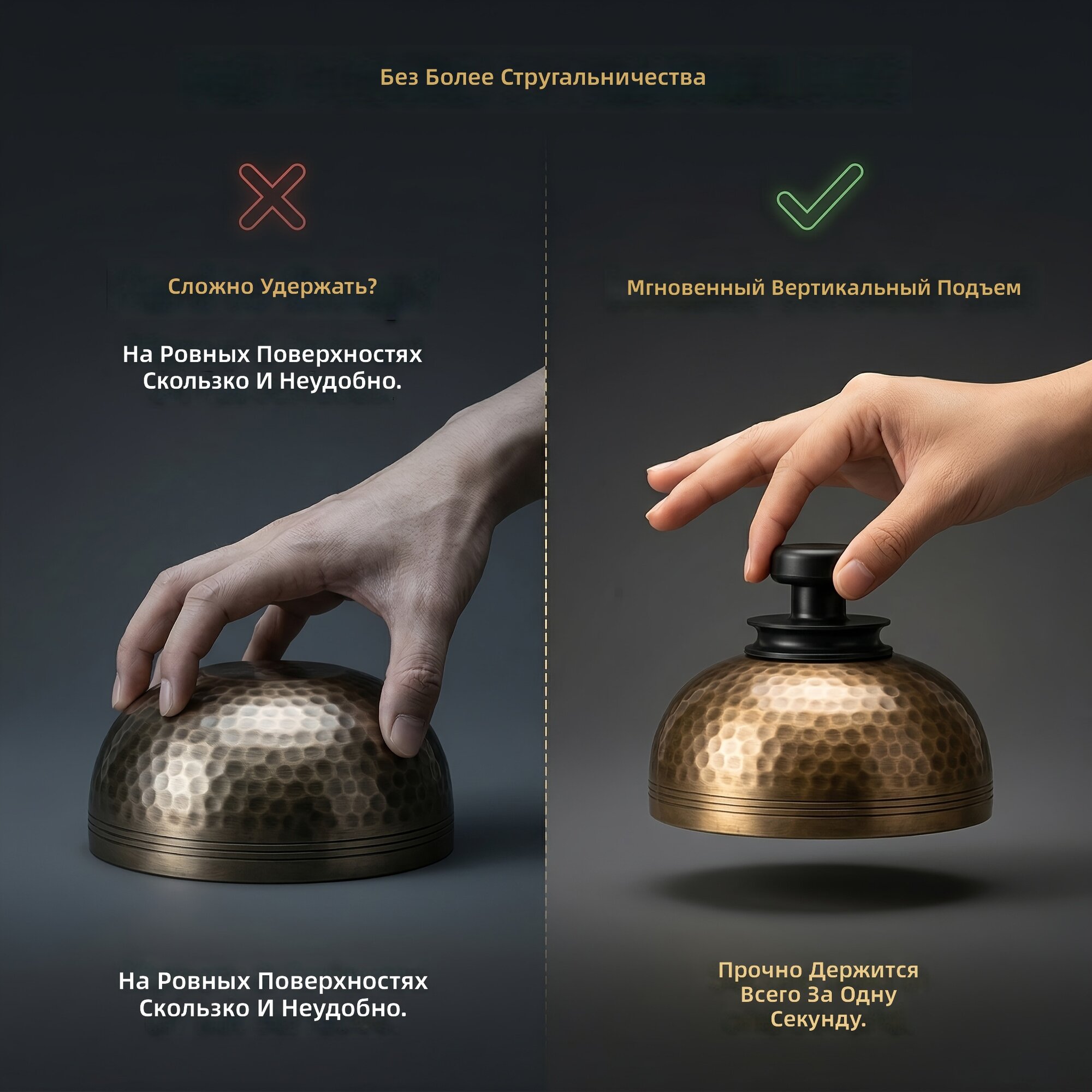 Вакуумный подъемник для поющих чаш с резиновым захватом 40 мм