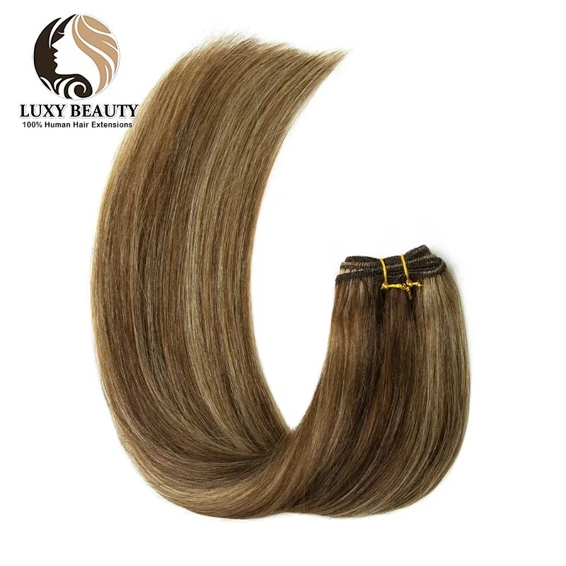 Натуральные пряди Luxy Beauty, бразильские волосы, реми, машинная #P4/27, 24inches 60cm 45-50g
